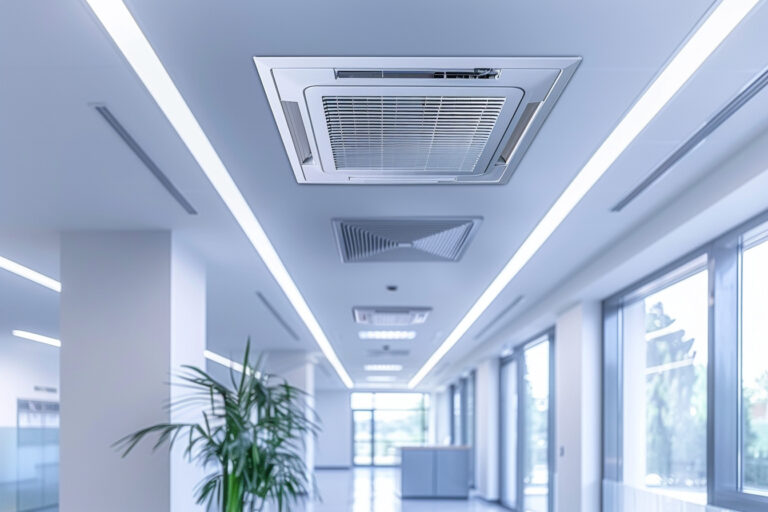 Intégration d'un système de ventilation efficace dans un faux plafond